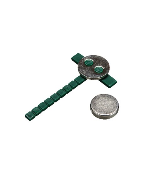 CLIP SOLAPA VERDE CON IMANES 4 x 2,5cm. (Set 30u.)