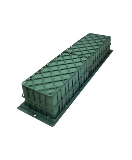 BANDEJA REJILLA DE PVC VERDE CON 2 PASTILLAS DE MOSY 50 x 13,5 x H8,5cm.